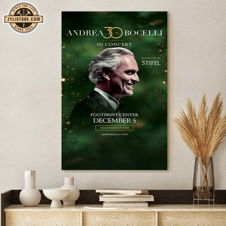 Andrea Bocelli Music Tour 2025 Poster Canvas
