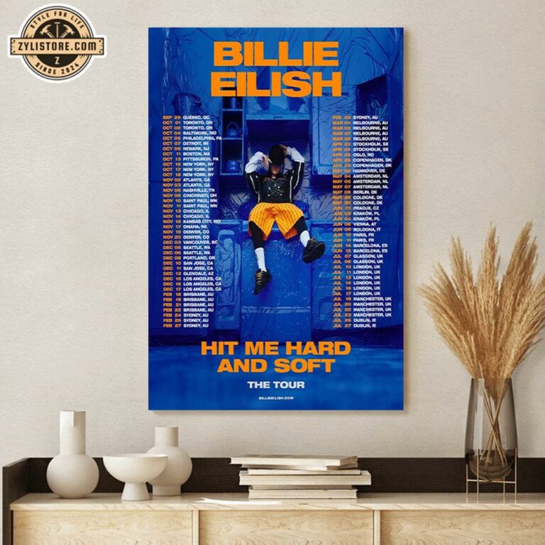 Billie Eilish 2025 Calendar Music Tour Poster Canvas
